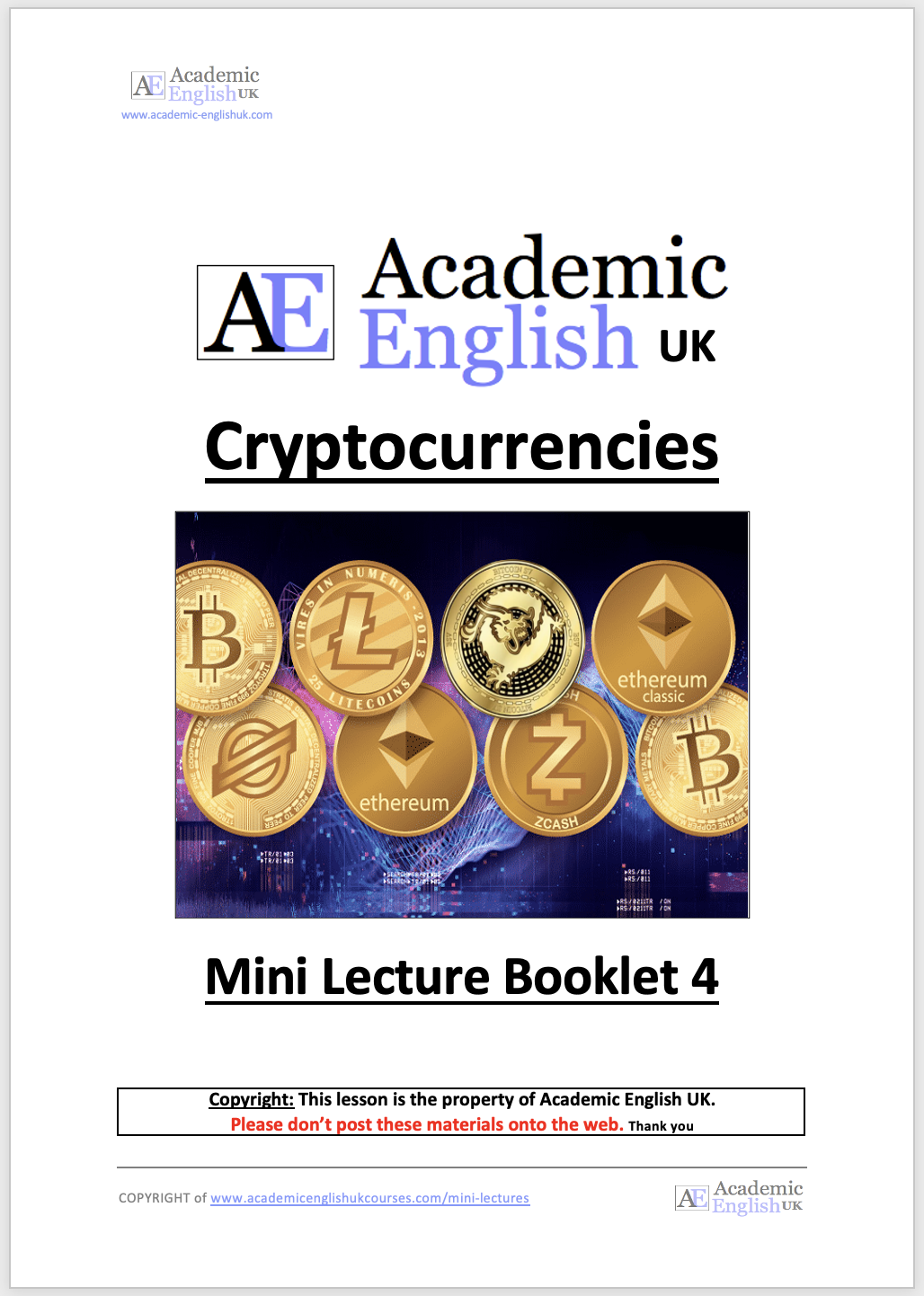 Listening Course: Academic Mini Lectures with PPTs