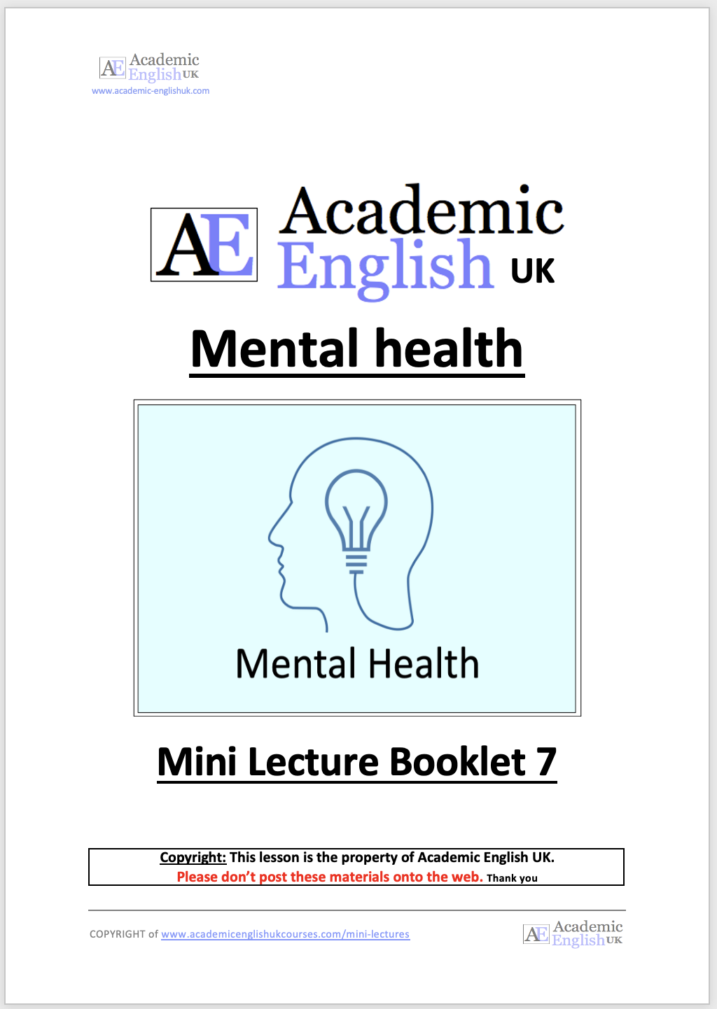 Listening Course: Academic Mini Lectures with PPTs
