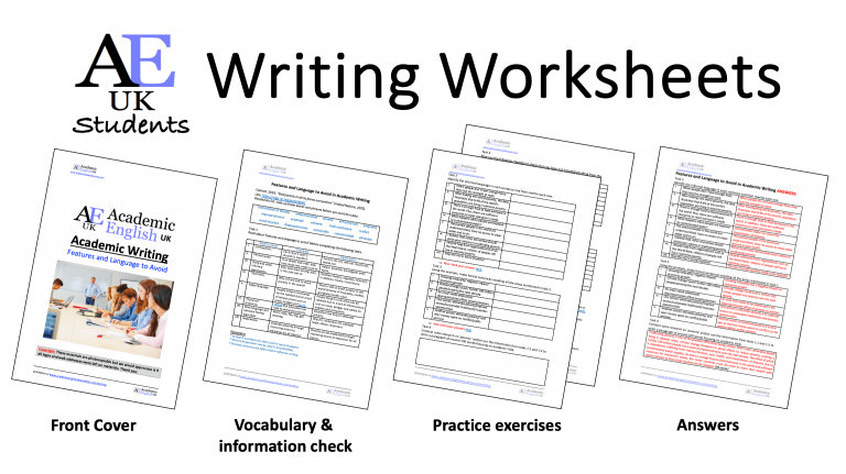 Academic Writing Worksheets
