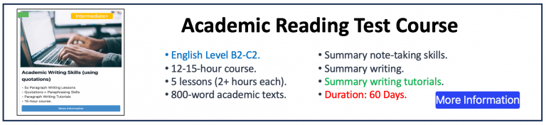 Reading Lessons for Academic English Students